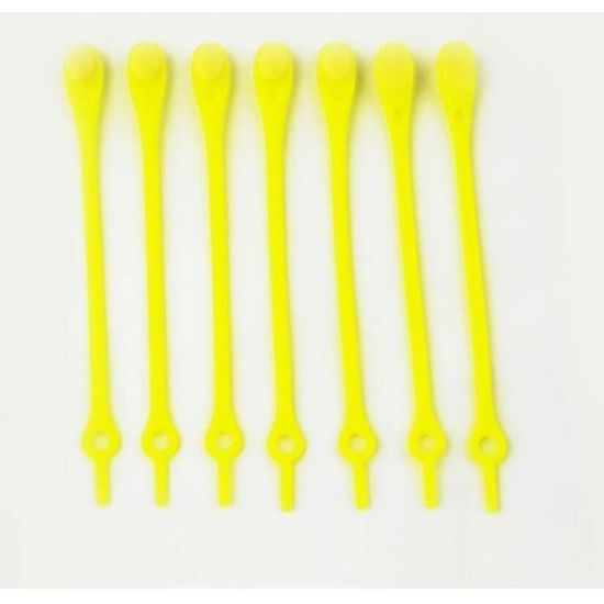 Jaune 36 pièces lacets en silicone spécial sans cravate lacet rond ...