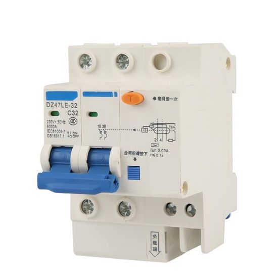 EJ.life RCCB 230V NXBLE‑32 2p N C32 RCCB Disjoncteur différentiel 230V ...
