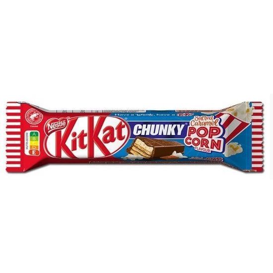 Barre de chocolat Kit Kat goût pop corn caramel beurre salé ...