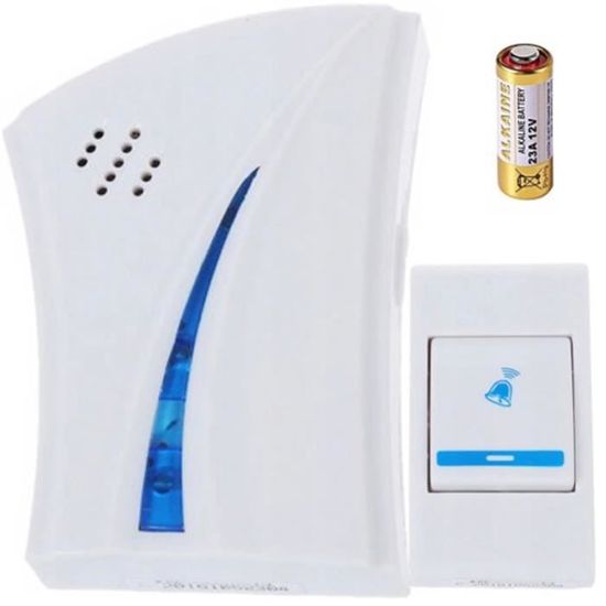 Retoo Sonnette sans fil avec portée de 100 m et 32 mélodies, sonnette de porte avec niveaux de ...