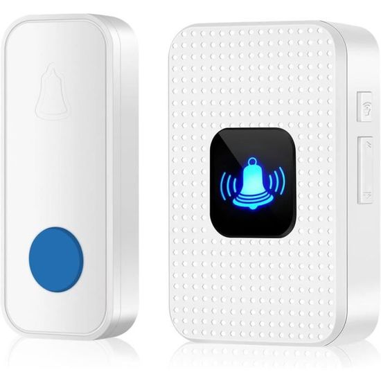 Nestling Sonnette de porte sans fil, étanche IP55, kit de sonnette de ...