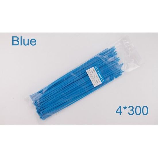 ACCESSOIRES POUR CABLE,Blue--Attaches de câble autobloquantes en fil de ...