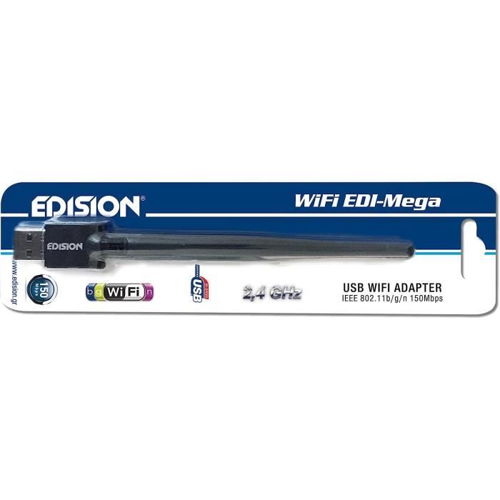 EDISION WiFi EDI-Mega Adaptateur USB Wi-FI Dongle ANTENNE 150 Mbps ...