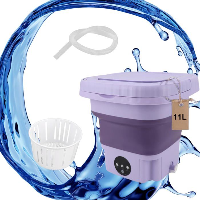 Mini Laveuse, Machine à Laver Portable 11 L, Mini Laveuse à Seau ...