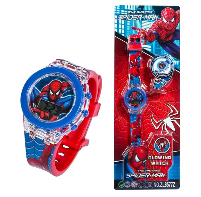 Montre spider man lumineuse bracelet enfant cadeau garcon , - Achat ...