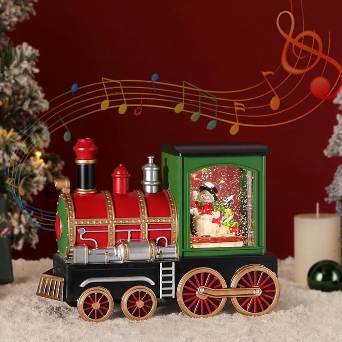 Christmas Musical Snow Globe with 6 Hour Timer, Christmas Decoration ...