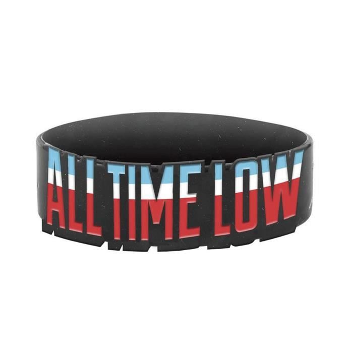 All Time Low Baltimore band logo nouveau officiel Noir rubber Poignet ...