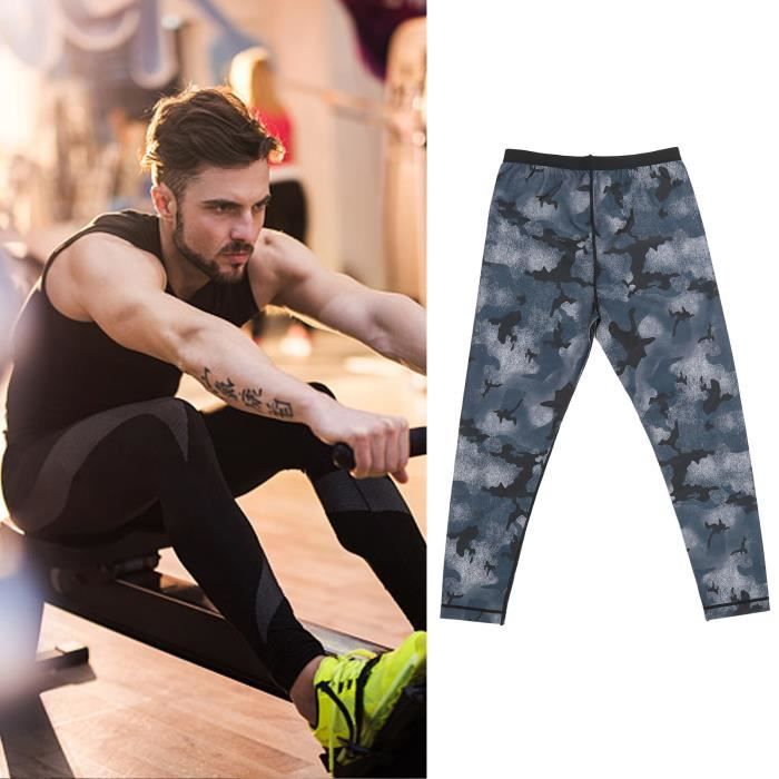 Shorts taille haute piégeage de la chaleur Leggings courts bleu Sanua ...