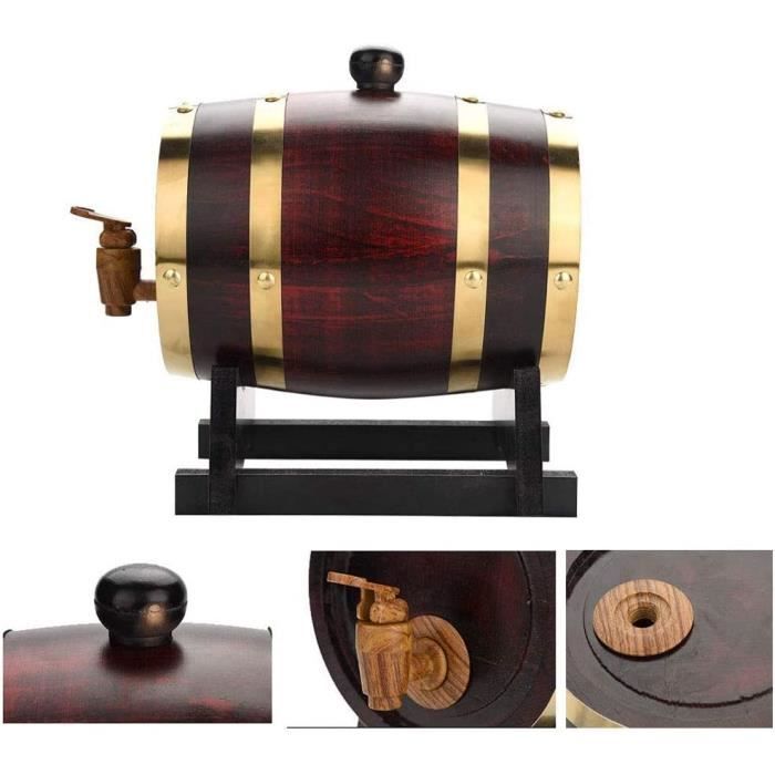 Fût de chêne Tonneau de vin en chêne, 1.5L, 3L, 5L, 10L Durable Bois ...