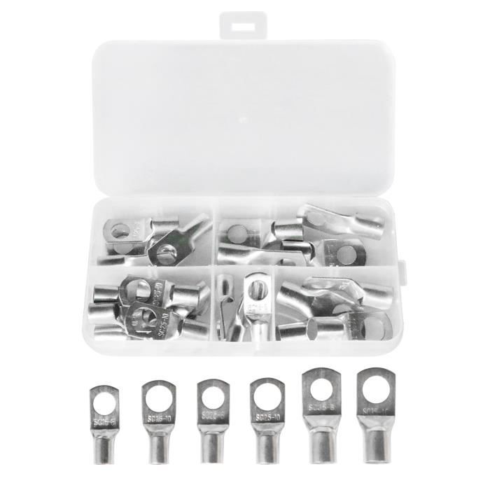 30 Pièces Cosses de Câble,Cosses Électrique à Sertir Connecteur de Fil ...