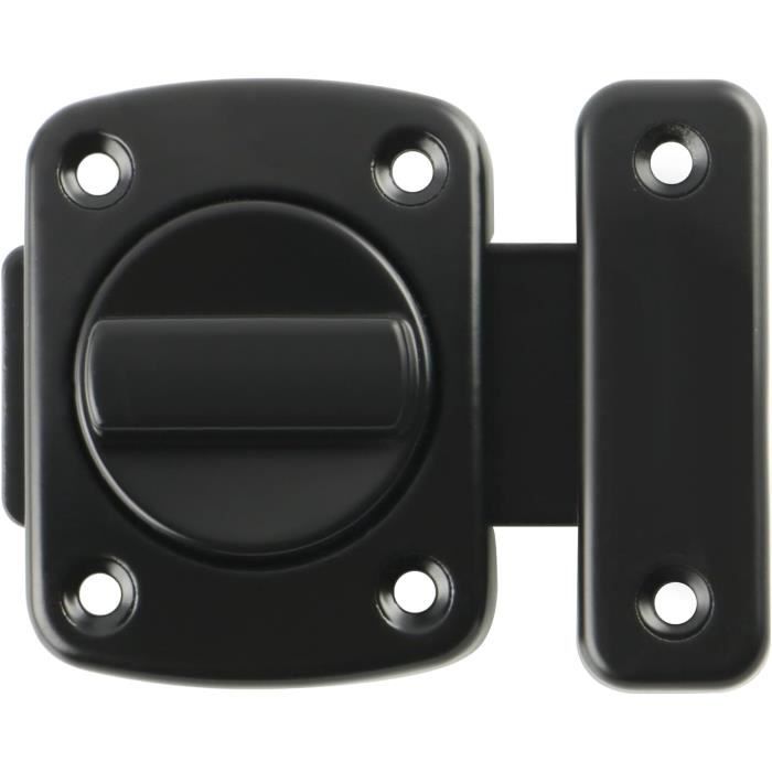 Loquet Rotatif De Porte - Verrou Serrure - Noir Mat - Style Minimaliste ...