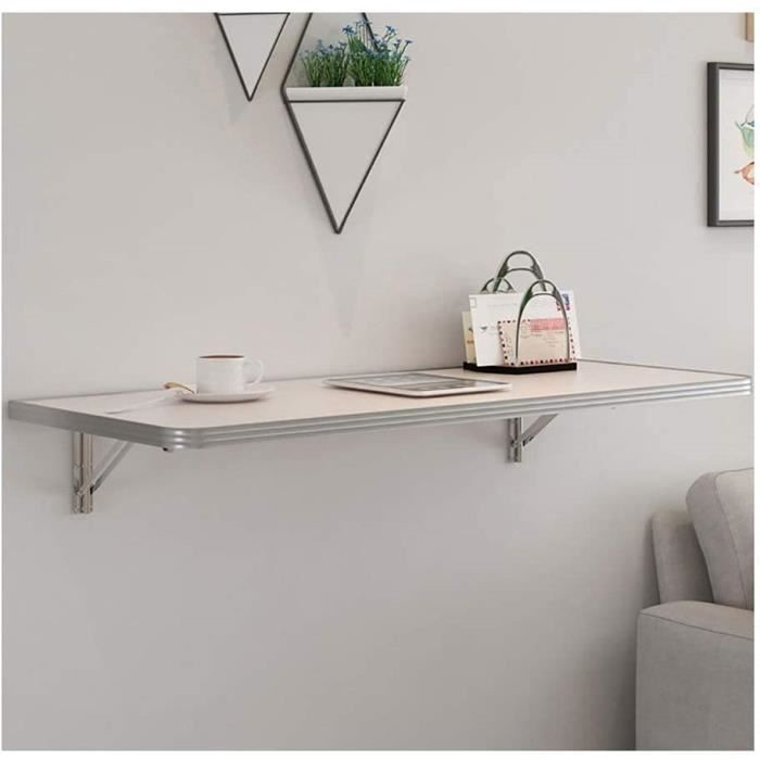 Tables Pliantes de 1,2 m, Table Murale en Bois avec Cadre de Support en ...