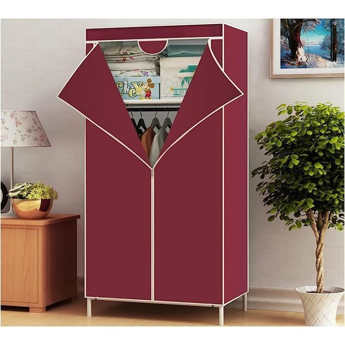 Armoire de Rangement Portable des vêtements de garde-robe de garde-robe ...