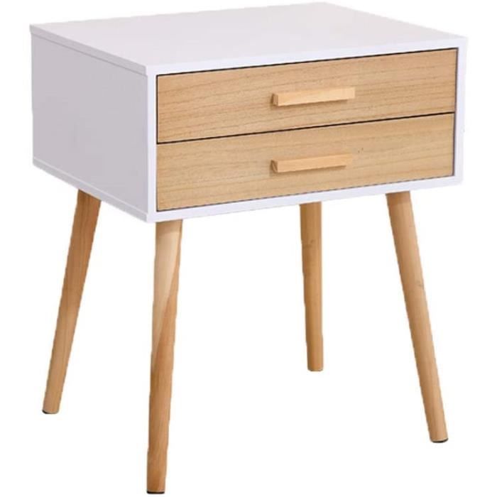Tables de chevet SLL- Table de Nuit en Bois Massif Table de Nuit Simple ...