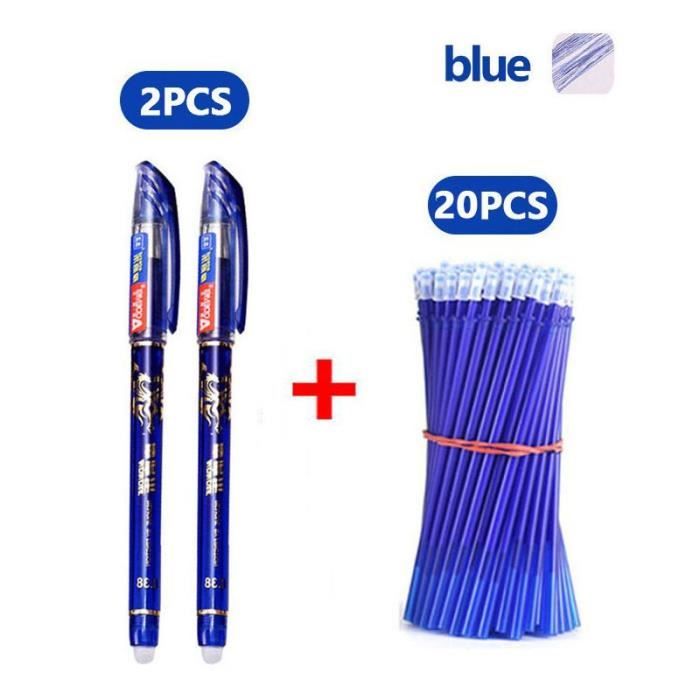 Ensemble De 22 Stylos À Bille Effaçables 4 Couleurs Recharge De Stylo À ...