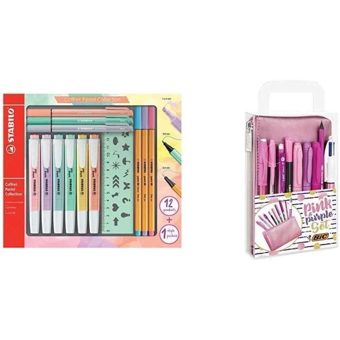 Surligneur - Coffret Mixte 13 pièces BIC Party Set - 1 Trousse, 2 ...