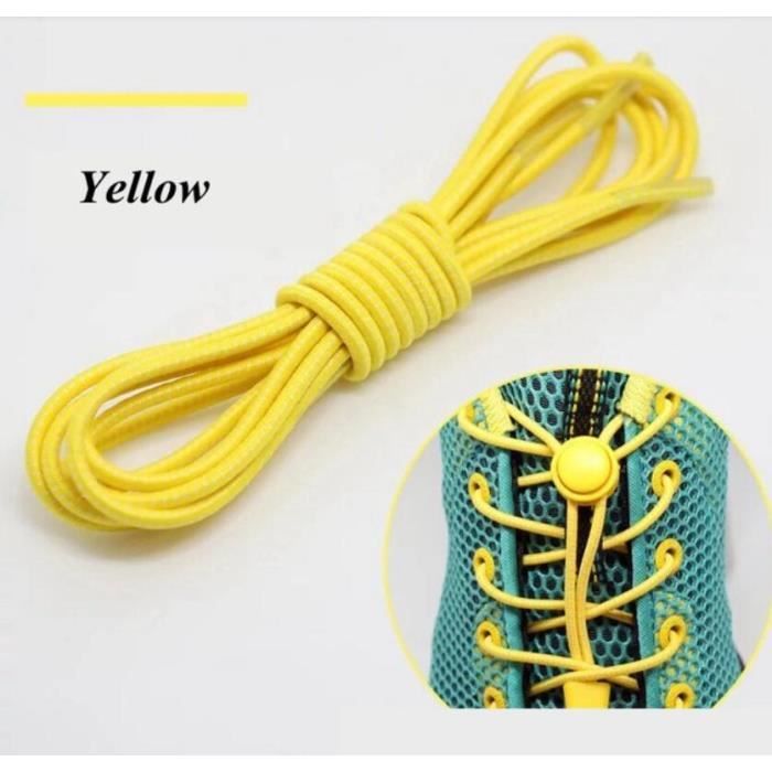 Jaune 5 paires lacets élastiques sport lacets de chaussures ...
