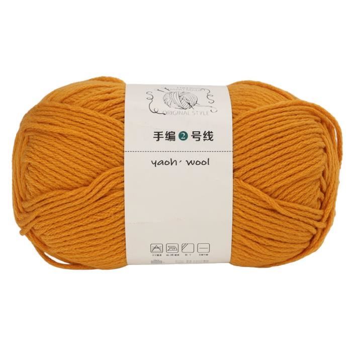 HURRISE fil de coton au crochet Fil au Crochet 6 brins automne jaune ...