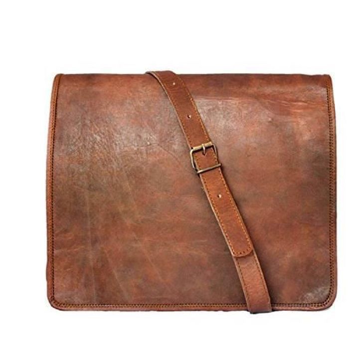 15" pouce fait main cartable en cuir sac notebook bandoulière sac porté ...