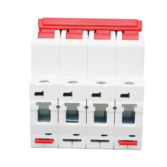 Petit disjoncteur CC 4P Mini disjoncteur 4P 6000A capacité de rupture petit disjoncteur cc pour ...