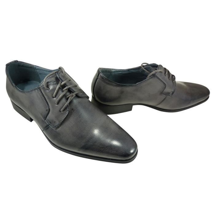 Chaussures Derbies homme PU Gris Gris Gris - Cdiscount Chaussures