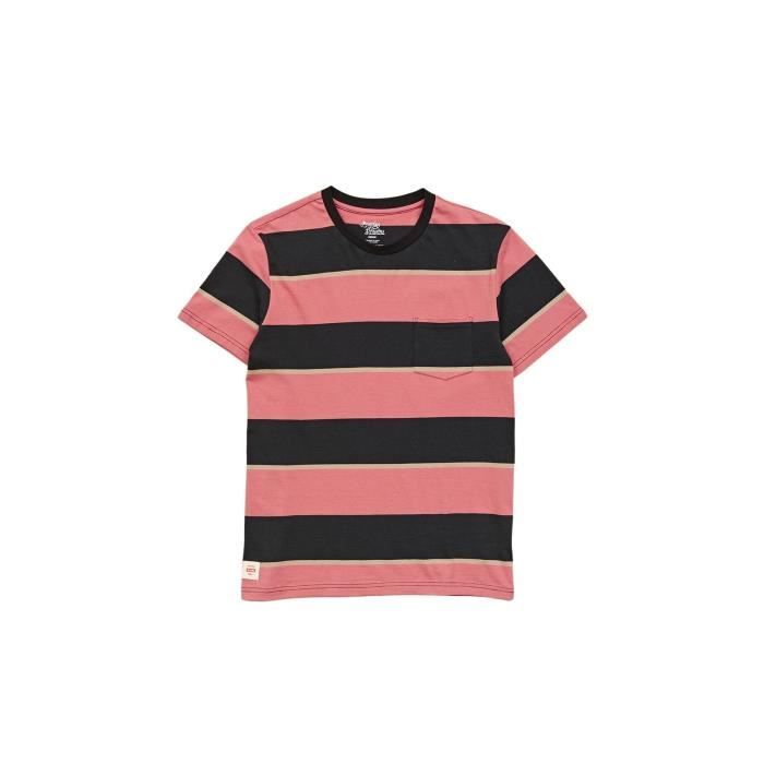T-shirt Globe Bootleg Dreams Stripe - red smoke - S Red smoke ...