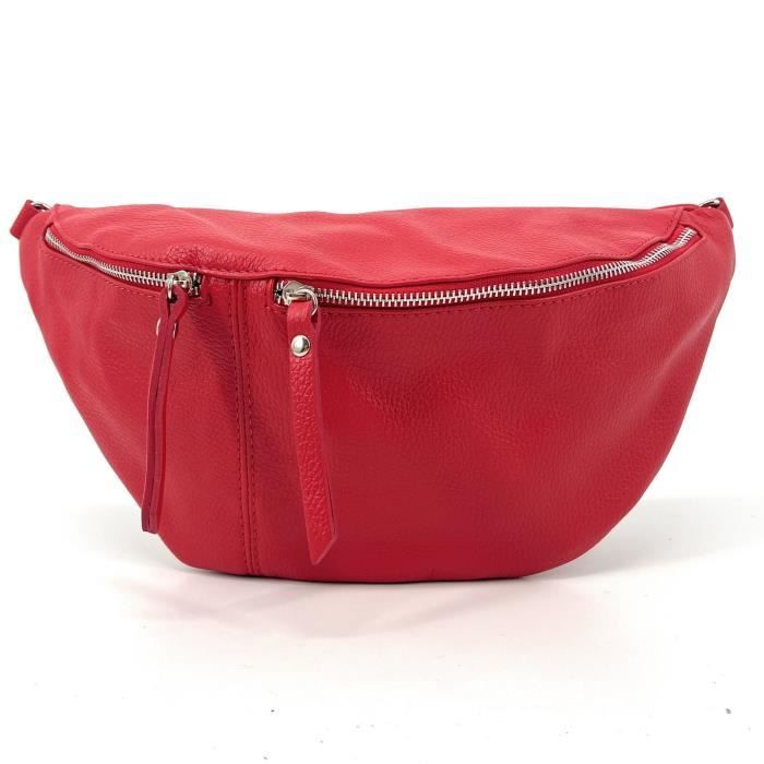Sac banane LILOU M Rouge vermillon Rouge vermillon - Cdiscount ...