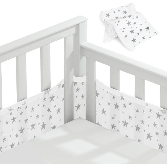 Vicloon Tours de Lit Bébé,Contour de Lit Respirant pour Bébé Doublure ...