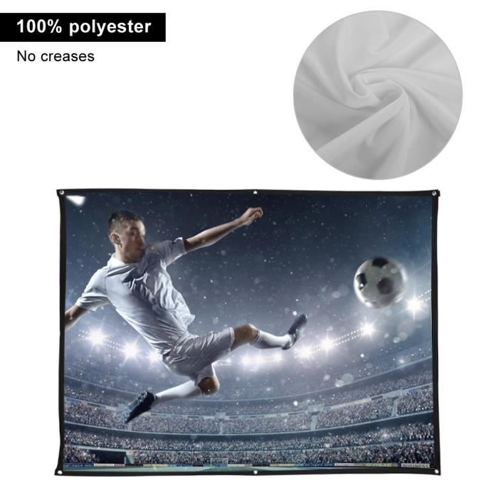 TMISHION Ecran de Projection Portable Pliable en Polyester 4:3 Blanc ... TMISHION Ecran de Projection Portable Pliable en Polyester 4:3 Blanc ...