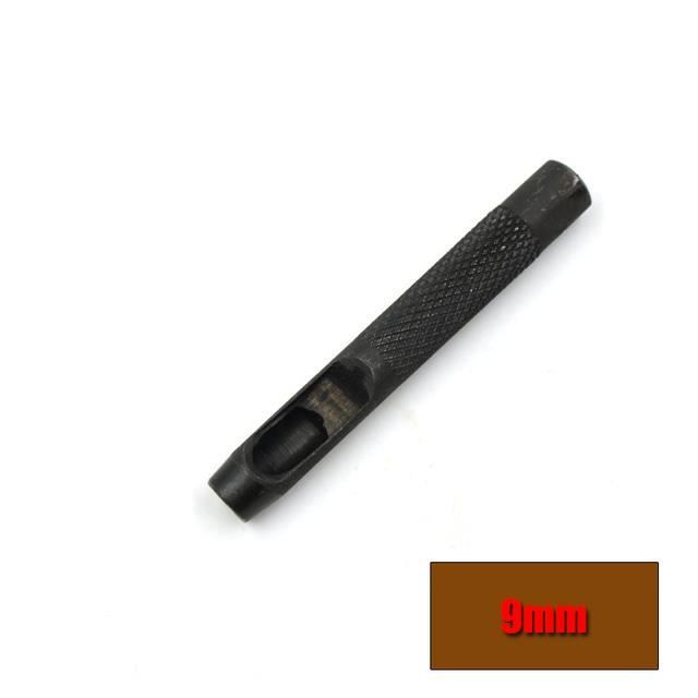 POINCON,9mm--Ensemble de poinçons creux en acier, joint en cuir, trou ...