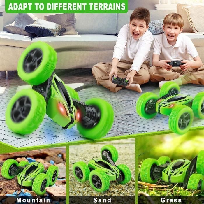 Voiture tlcommande Tout Terrain 4WD Crawler RC Stunt Car 360 Rotation ...