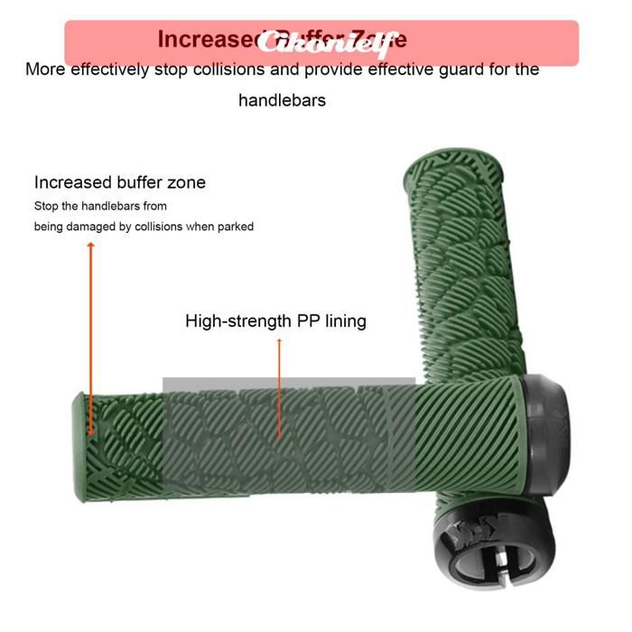 Zerone Poignées de guidon de vélo Bike Handlebar Grips Single Lock Non ...