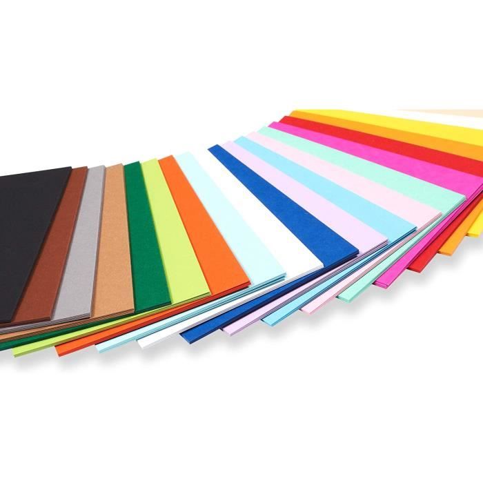 100 feuilles de carton photo DIN-A6, carton de bricolage, teinté dans ...