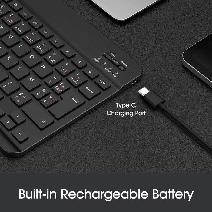 Spanish Keyboard Bluetooth Wireless Super Slim (4 Mm) 10 Inch For Ios ...