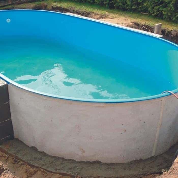 Kit Piscine Enterrable - AQUALUX - Piscine Acier - Ovale - 700 x 350 cm ...