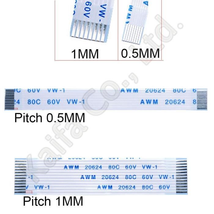 (20CM|Reverse Side Contact|12P|Pitch 1MM)Câble plat et Flexible FFC FPC ...