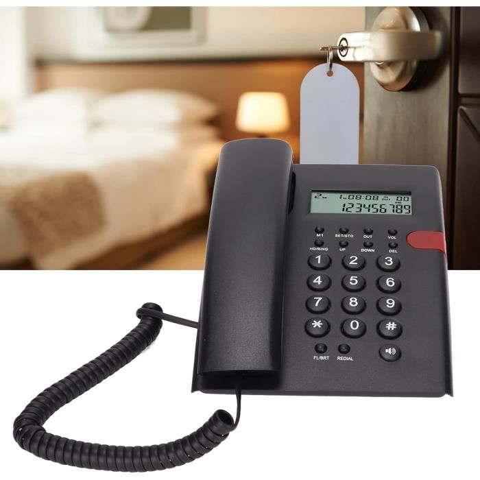 Ehskzjh Téléphone Filaire, K010A-1 Téléphone Fixe Filaire Fonction D ...