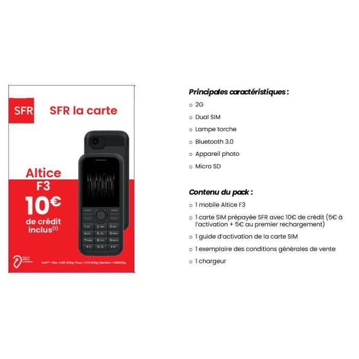 PACK SFR ALTICE F3 - Cdiscount Téléphonie