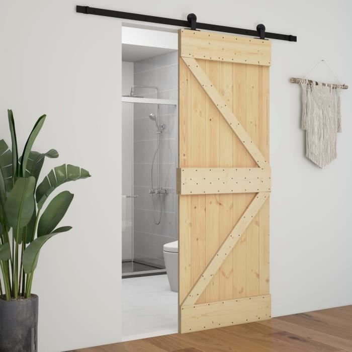 COC-7406560163750Porte coulissante avec kit de quincaillerie 90x210cm ...