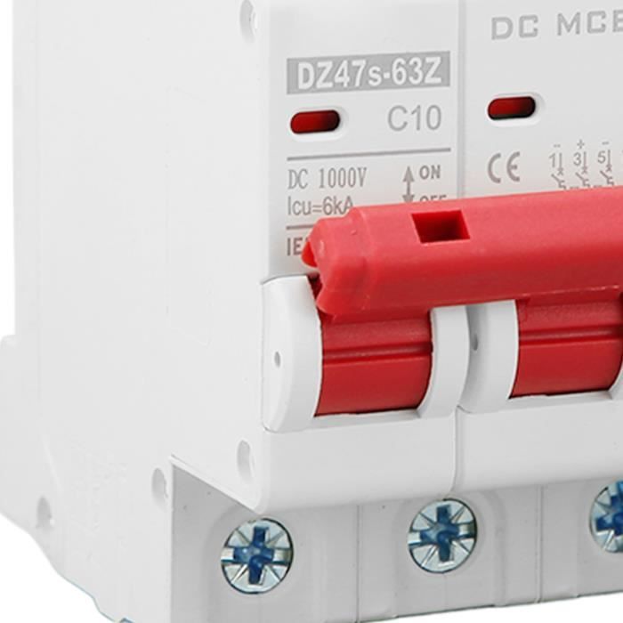 Petit disjoncteur CC 4P Mini disjoncteur 4P 6000A capacité de rupture petit disjoncteur cc pour ...