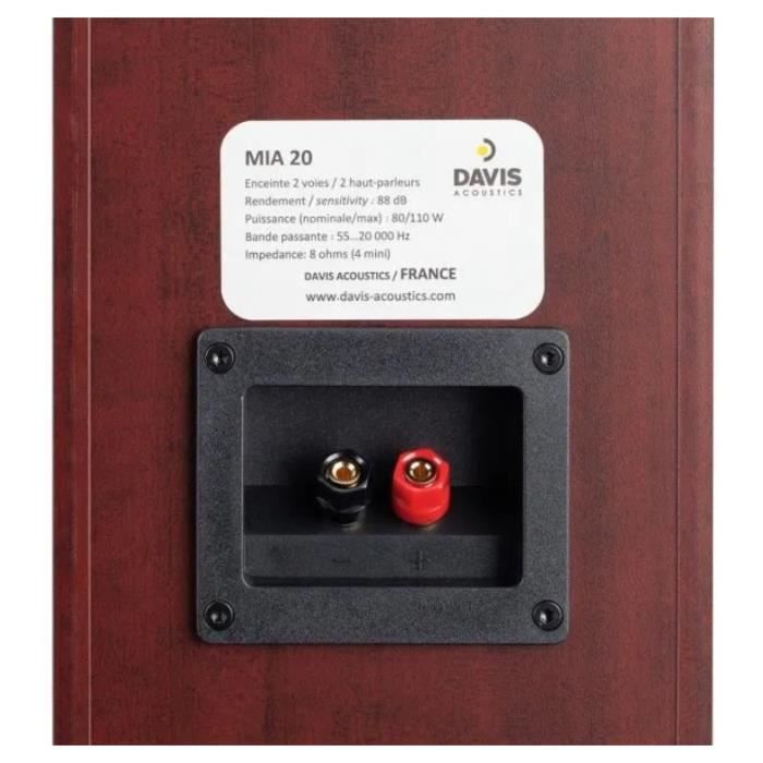 Enceintes bibliothèque DAVIS ACOUSTICS MIA 20 - 2 haut-parleurs, 2 ...