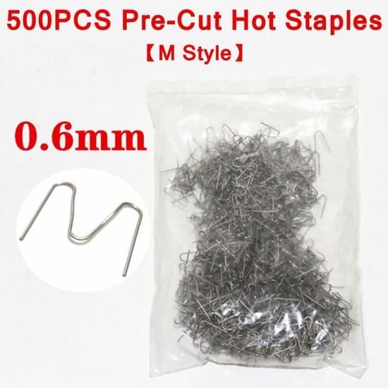 500pcs-m 0.6mm - Agrafes thermiques en acier inoxydable, support coin ...