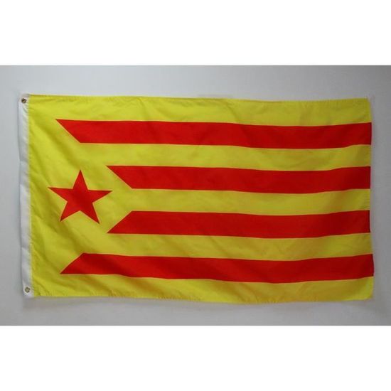 Drapeau Catalogne Estelada Vermella 150x90cm - catalan indépendentiste ...