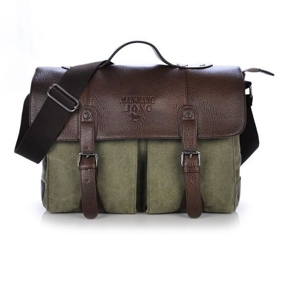 Sac à main toile Homme LEOCLOTHO Rétro mode Grande capacité vert vert ...