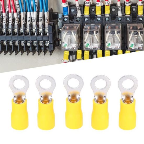 EJ.life Borne à sertir isolée Borne à sertir électrique en laiton, connecteur de borne à sertir ...