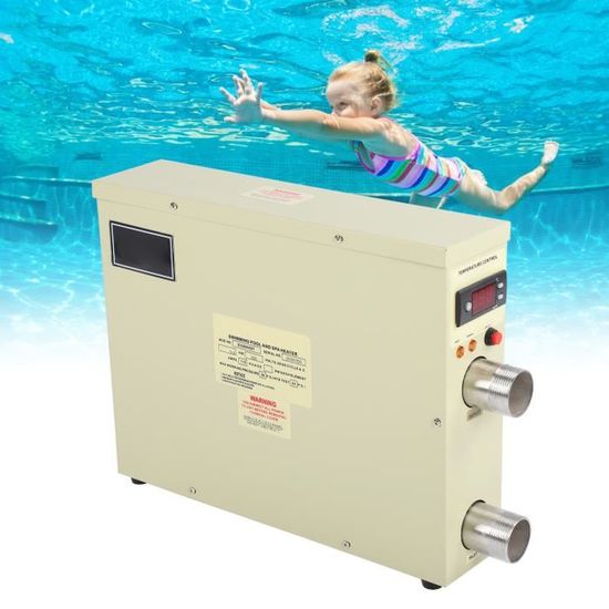 ESTINK Chauffe-eau électrique 5.5KW avec thermostat pour Piscine, SPA ...