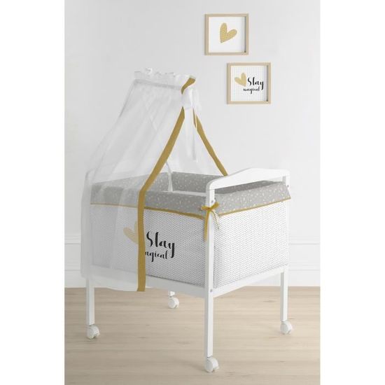 TANUKI -Berceau complet en bois "STAY MAGICAL" moutarde - Cdiscount ...