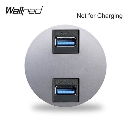 USB3.0 Extension -Interrupteur mural L6 en aluminium,couleur argent ...