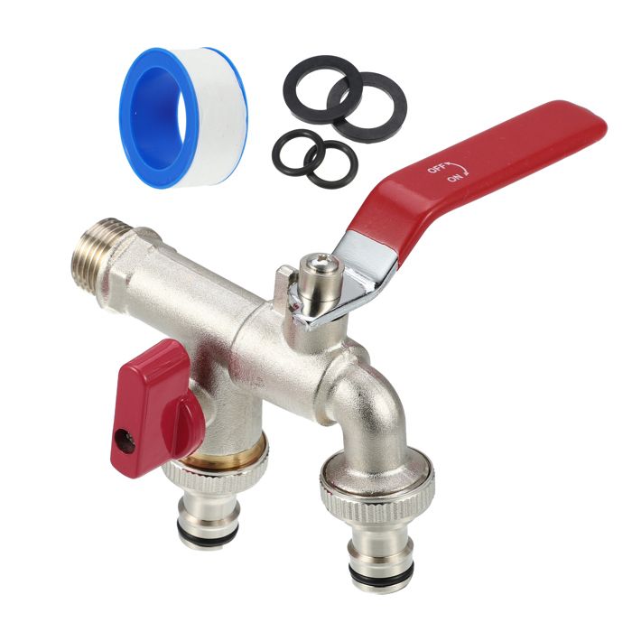 Robinet de régulation X AUTOHAUX Robinet à Double Valve Robinet d'Eau ...