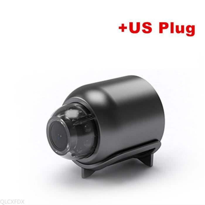 US Plug Cam ajouter une carte de 04 Go-Mini caméra vidéo WiFi 1080P ...